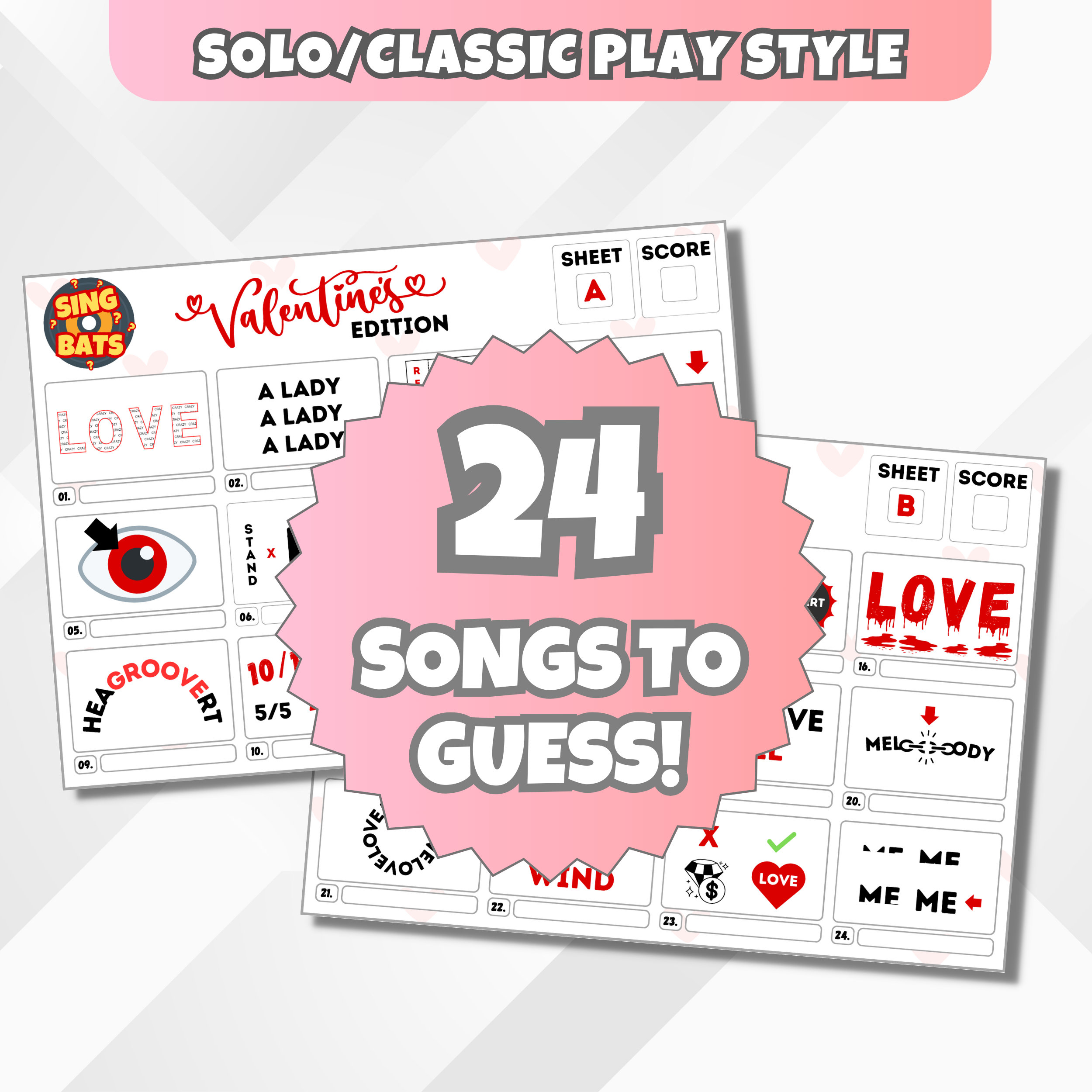 Valentine's Day Printable Dingbats Puzzle Party Game | 'singbats ...