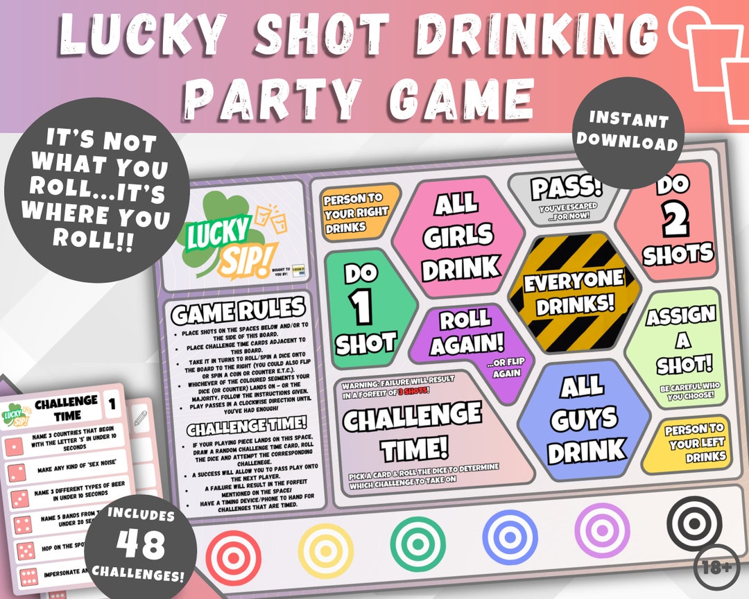 Lucky Sip! Drinking Party Game | for Bachelorette Bachelor Parties ...