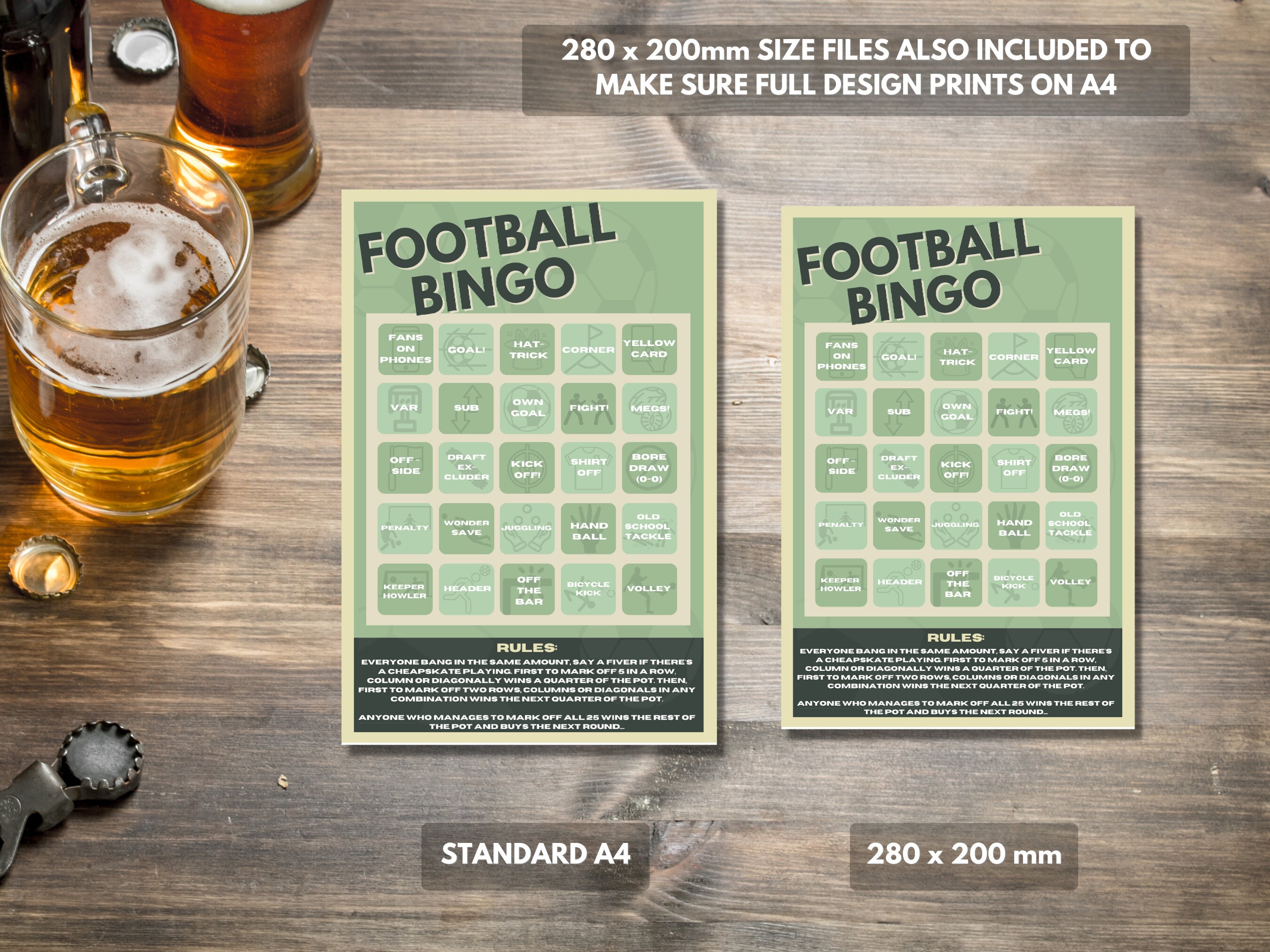 Football Bingo | Soccer Bingo Card | Adult Drinking Game | Printable ...
