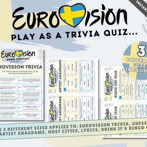 Eurovision 2024 Party Games Mega Bundle | Eurovision Song Contest Malmö ...
