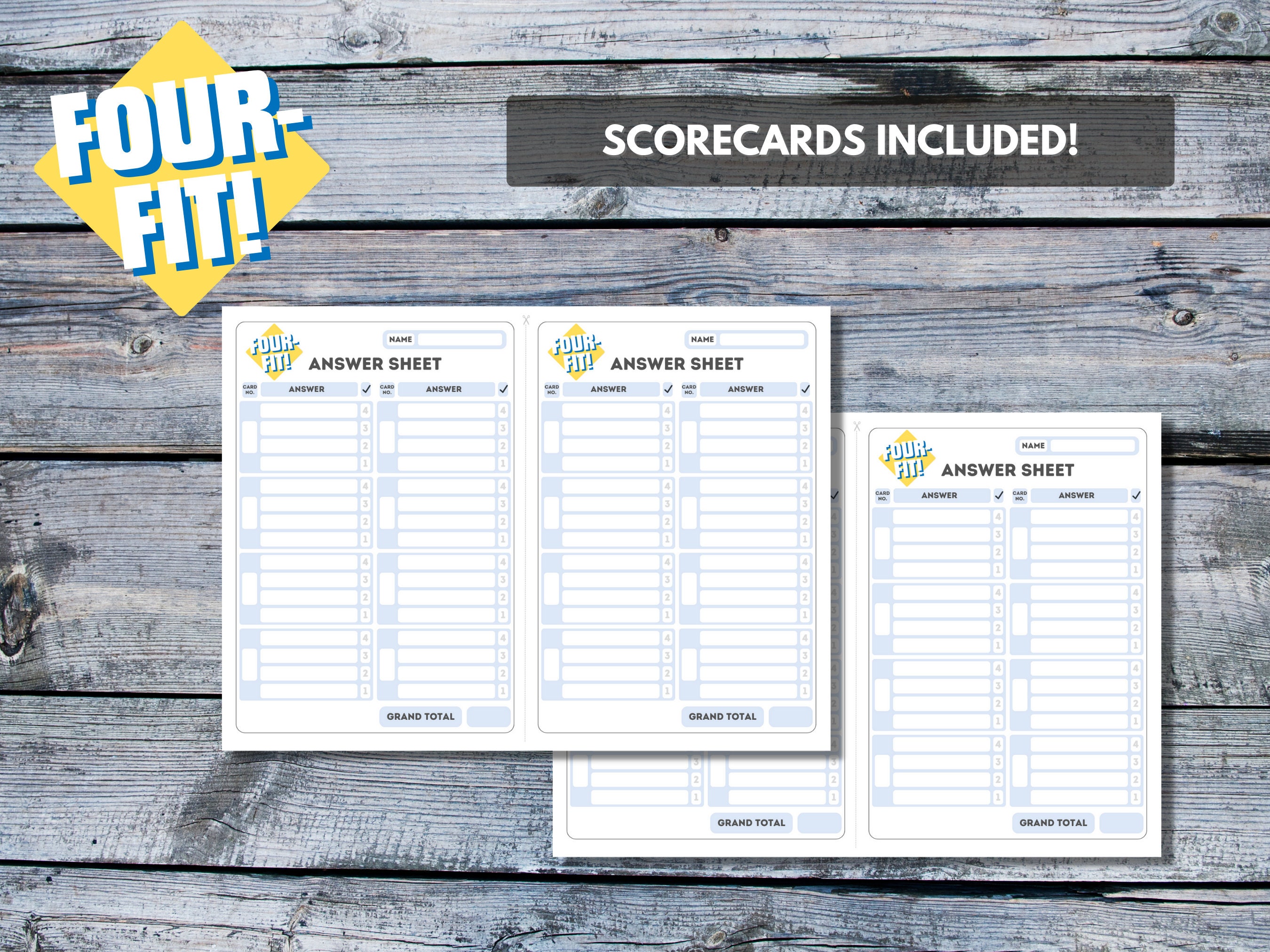 Printable Party Game | Four-fit Vol.1 | Family Friendly Quiz | General ...