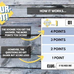 Printable Party Game Four-fit Vol.1 Family Friendly Quiz General ...