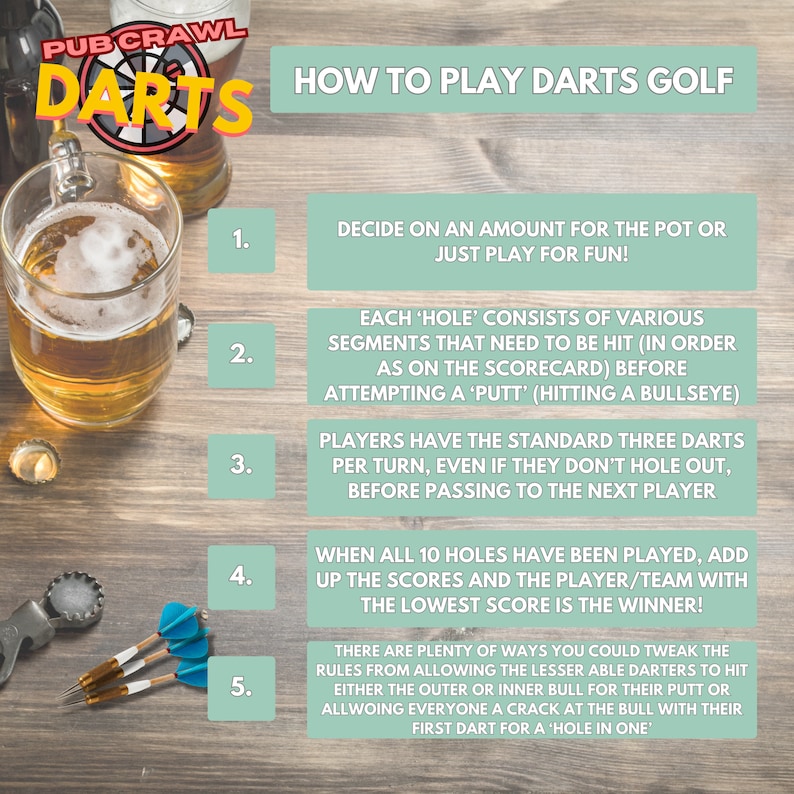 Pub Crawl Darts Mega Bundle 3 Games in 1 Bar Golf Darts Download ...