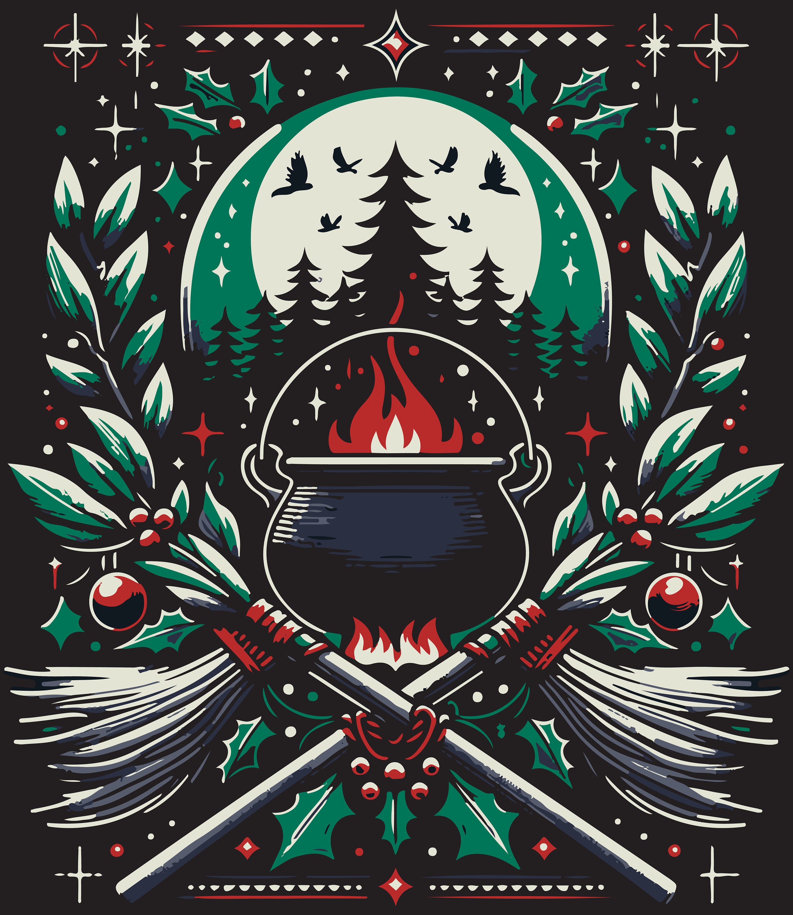 Christmas Cauldron SVG File *download ONLY* - Festive Holiday Vector ...