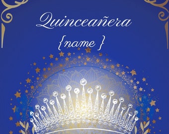 Quinceanera Invitation, Blue Quinceanera Animated Invitation, Editable ...