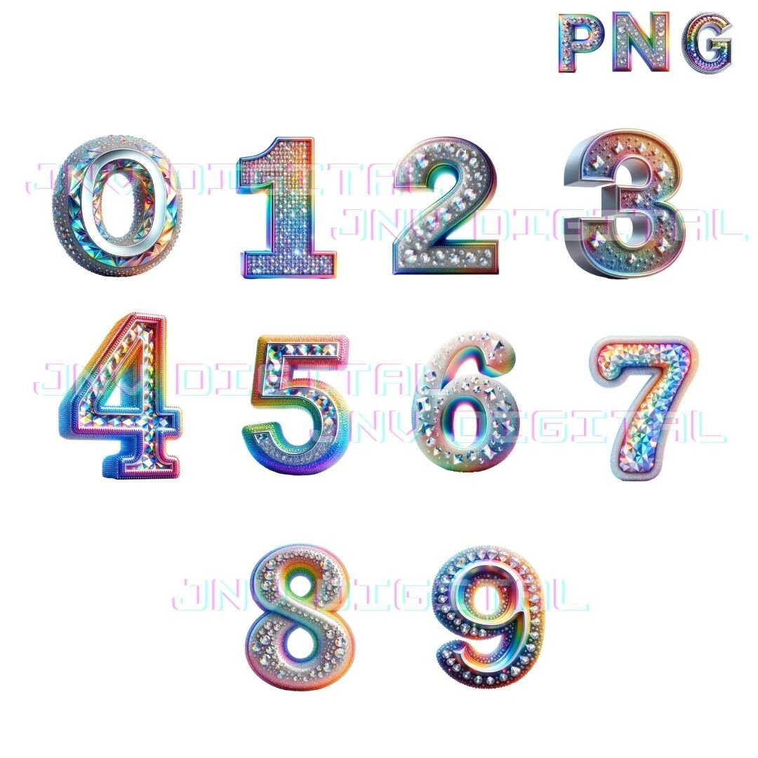 Rainbow Diamond Fonts PNG Files ,4096x4096 PX, 300 DPI - Etsy