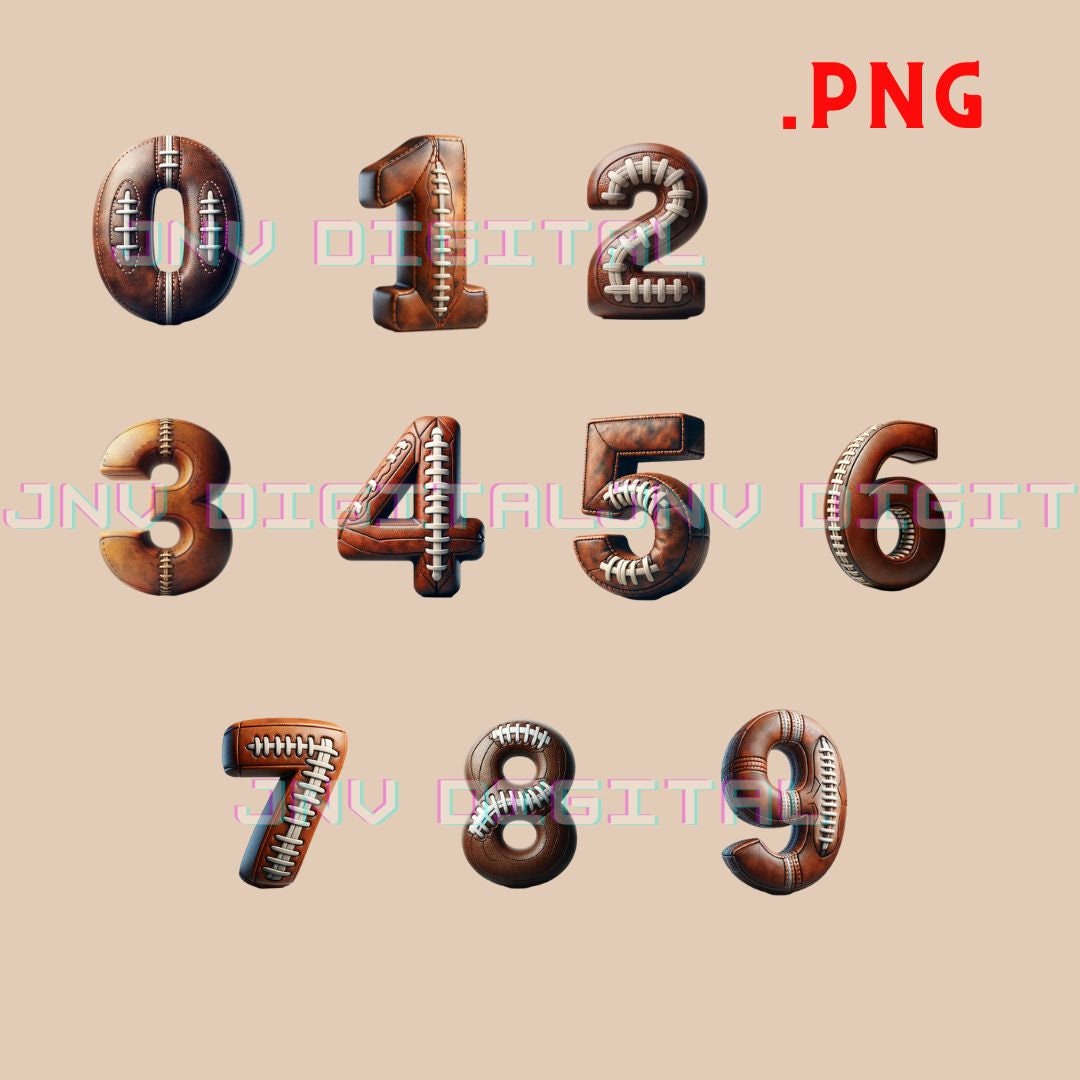 Football Clipart Alphabet PNG - Etsy