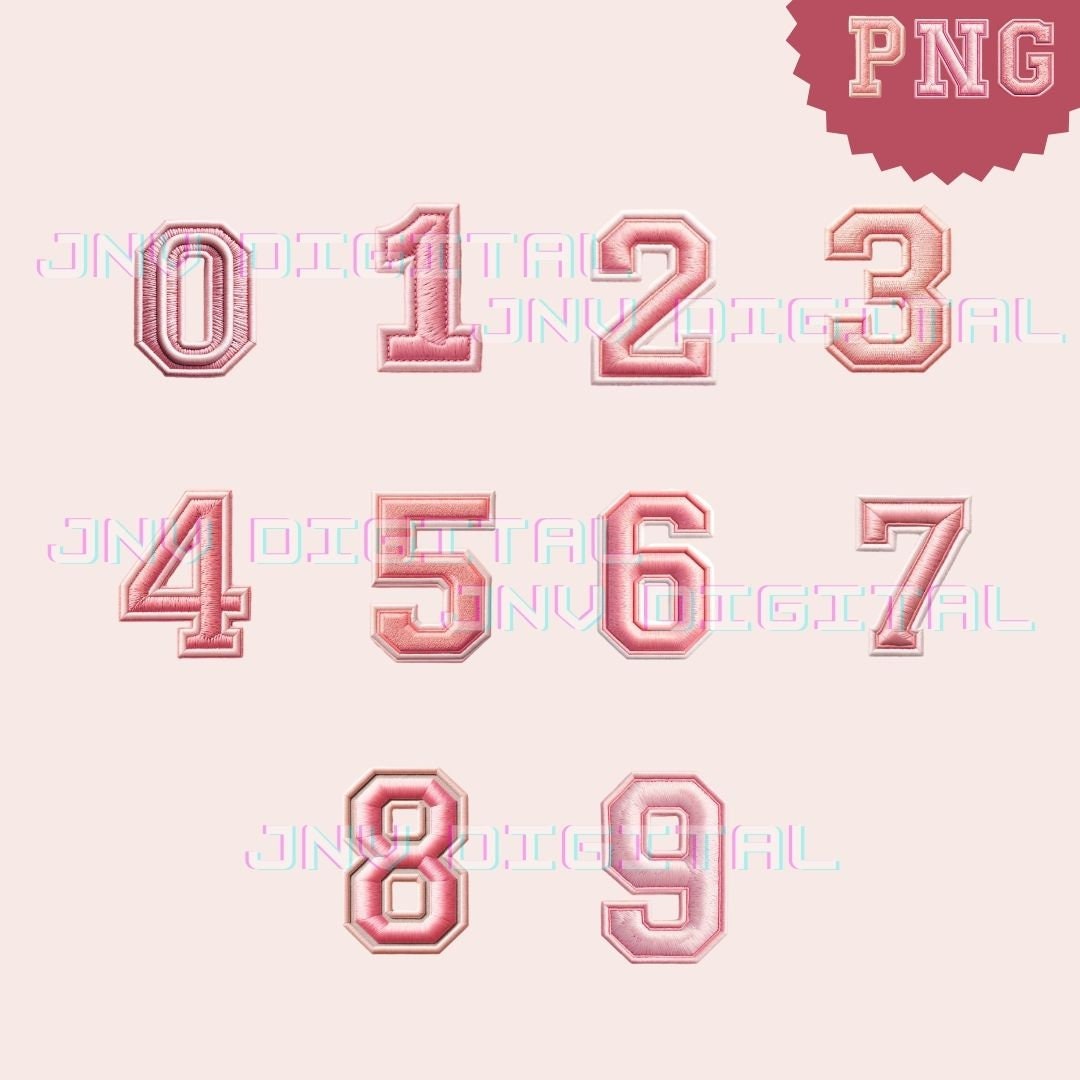 PNG Pastel Pink Varsity Embroidery - Etsy