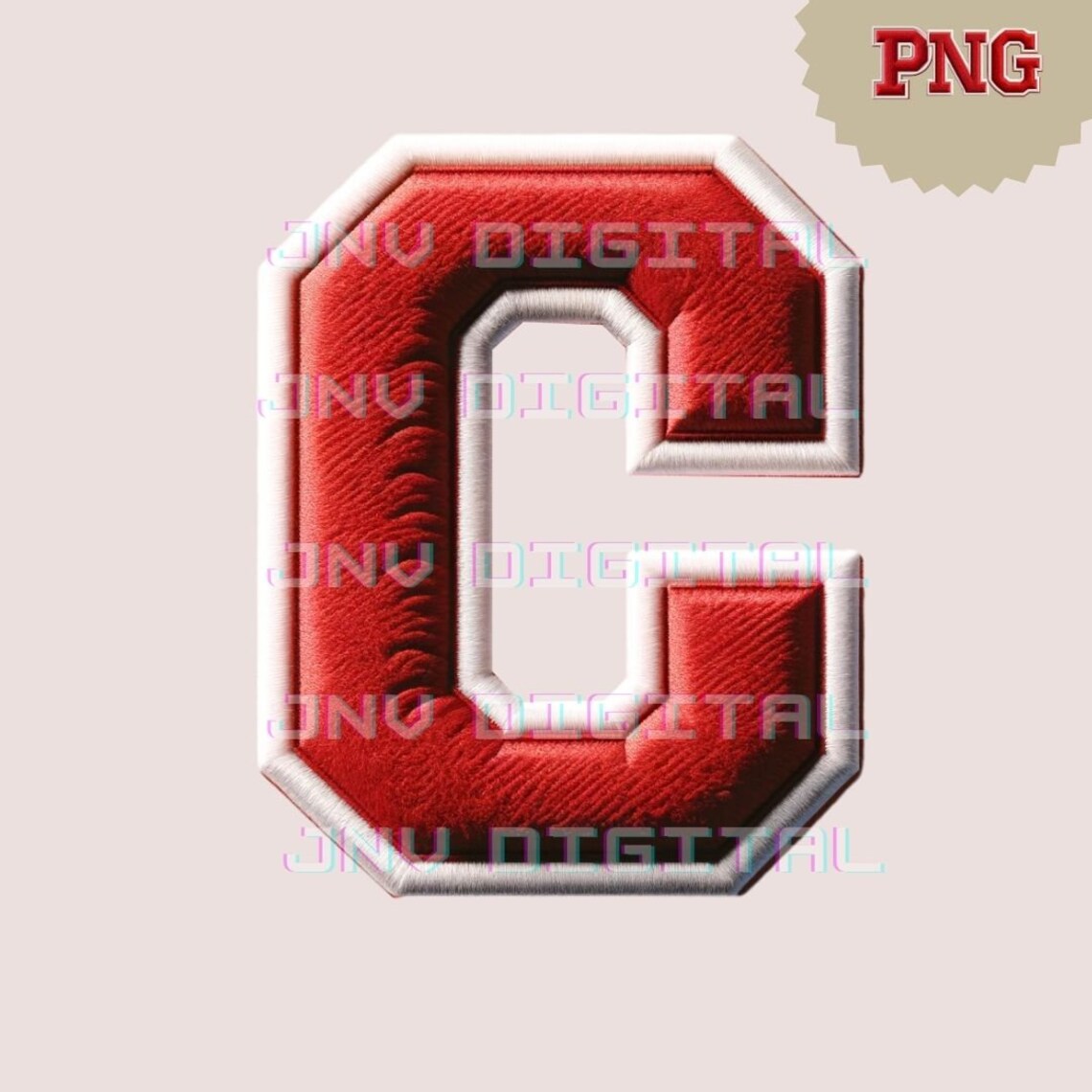 Varsity Embroidery Font PNG Pack - Instant Download Digital Alphabet ...