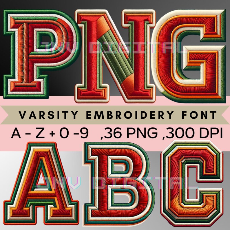 PNG VARSITY EMBROIDERY - Etsy