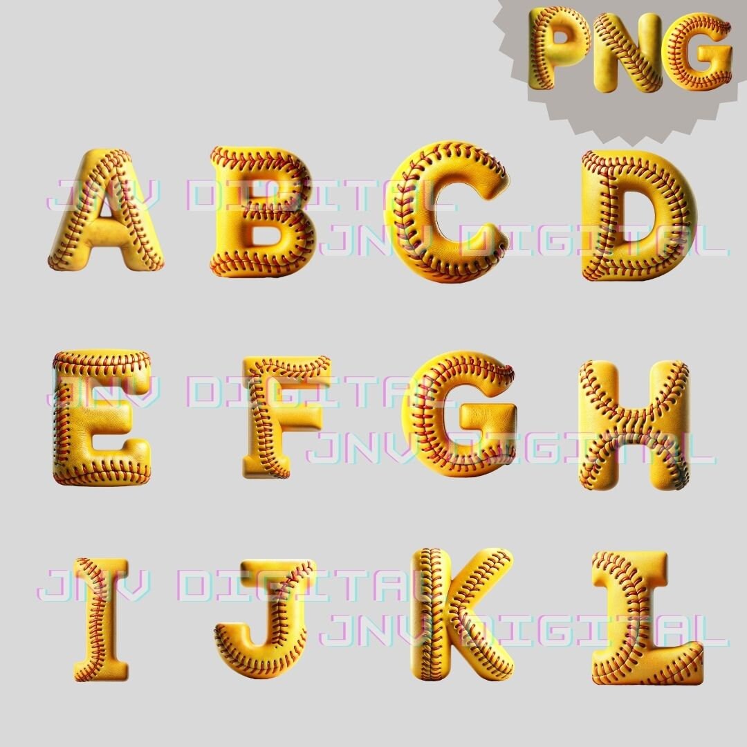 Softball Script Fonts Digital Download, Commercial Use, Sports Font ...