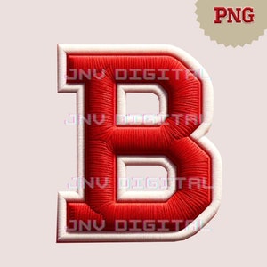 Varsity Embroidery Font PNG Pack - Instant Download Digital Alphabet ...