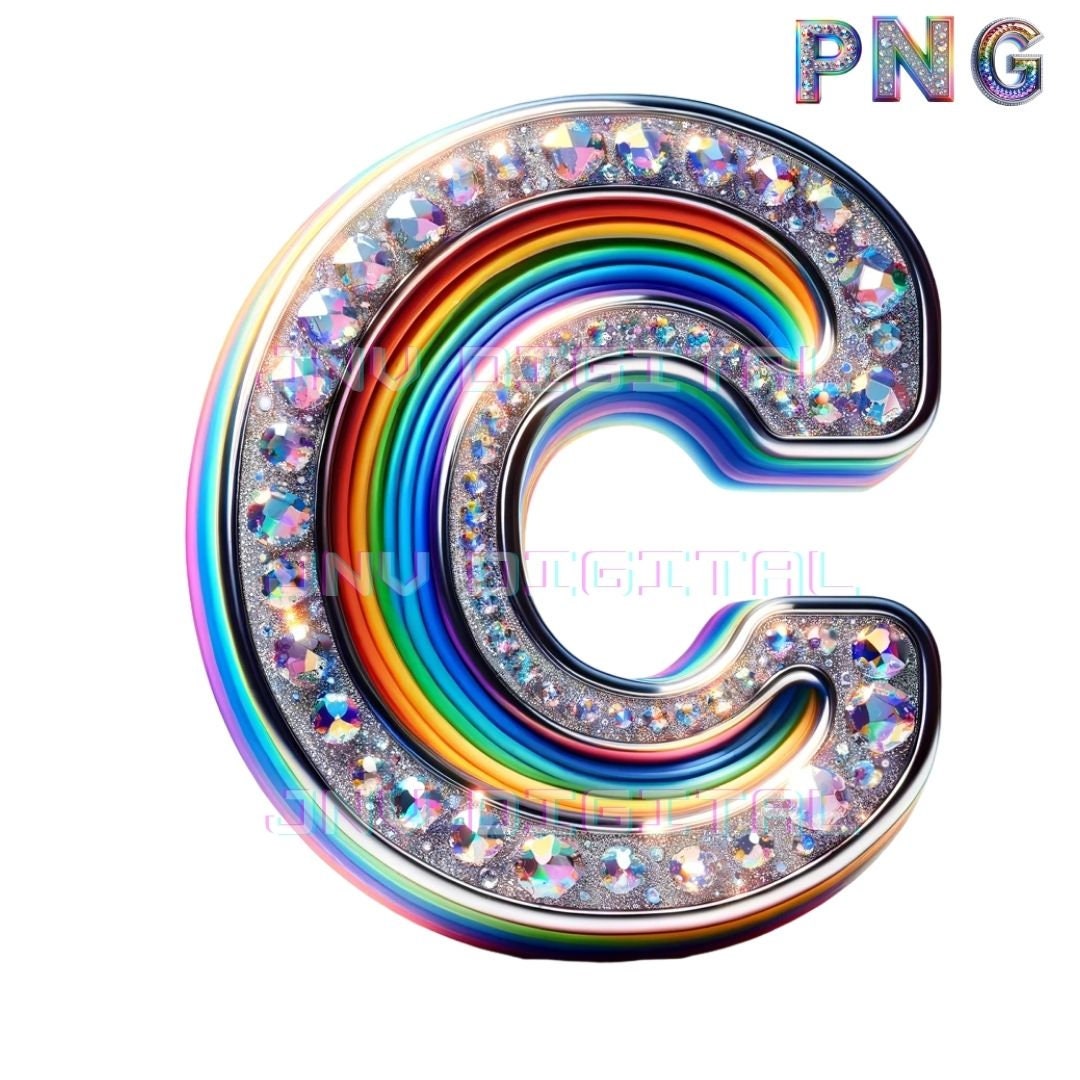 Rainbow Diamond Fonts PNG Files ,4096x4096 PX, 300 DPI - Etsy
