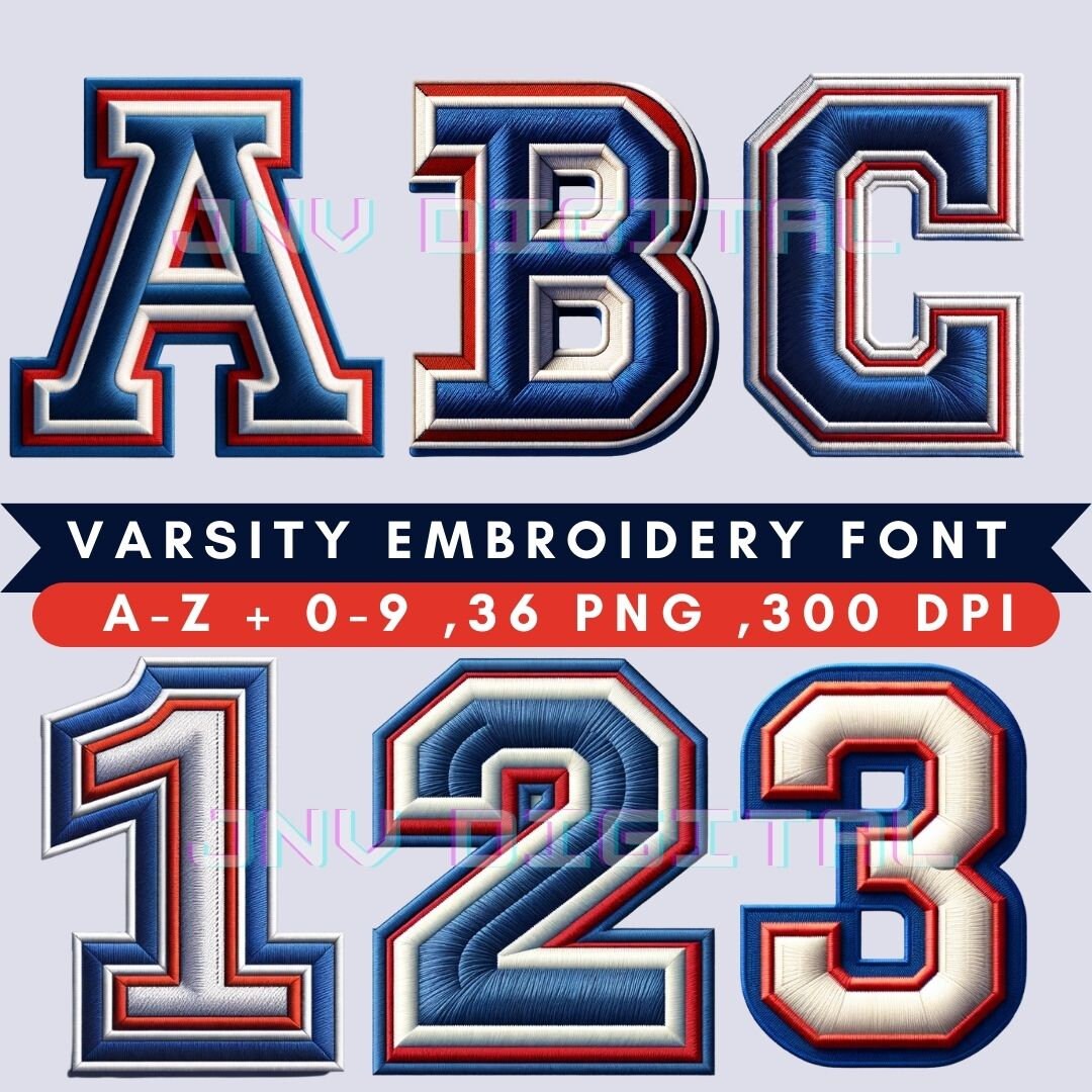 PNG VARSITY EMBROIDERY - Etsy