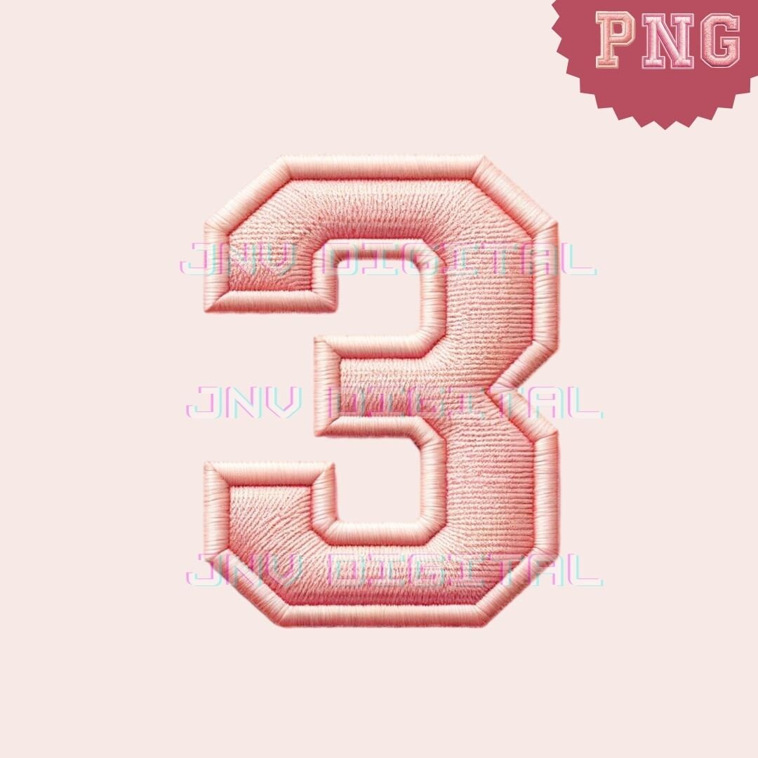 PNG Pastel Pink Varsity Embroidery - Etsy