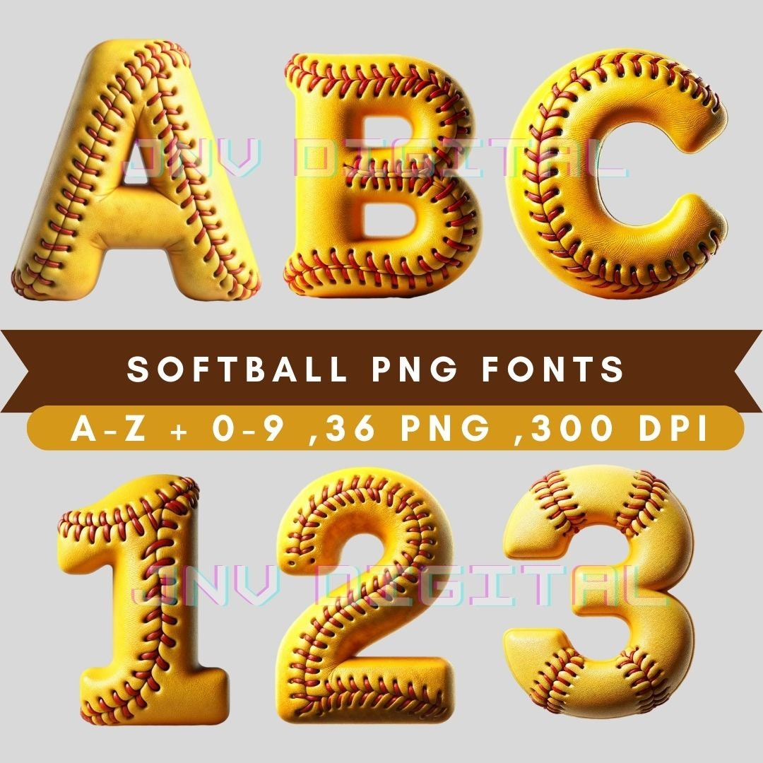 Softball Script Fonts - Digital Download, Commercial Use, Sports Font ...