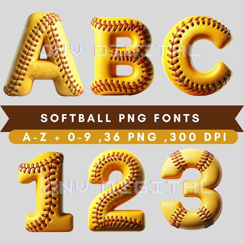 Softball Script Fonts - Digital Download, Commercial Use, Sports Font ...