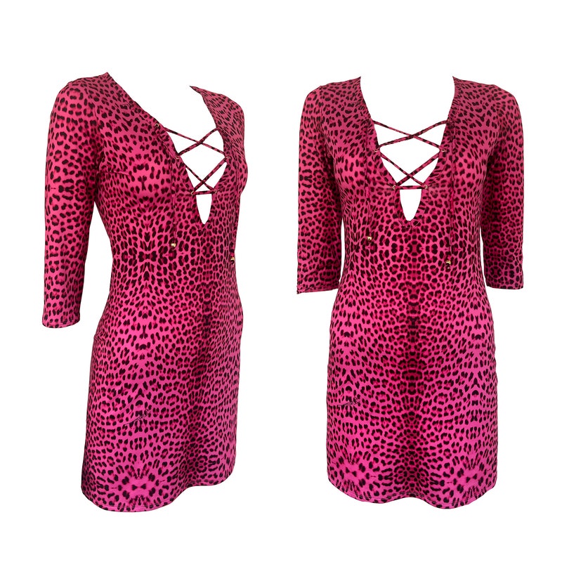 Pink Leopard Dress - Etsy
