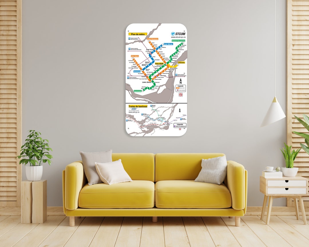 POSTER Montreal STM Metro Map Transit System 2001 Edition - Etsy