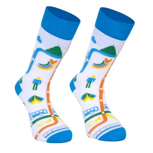 SOCKS Montreal Metro Transit Map Imagery Printed Cotton - Etsy