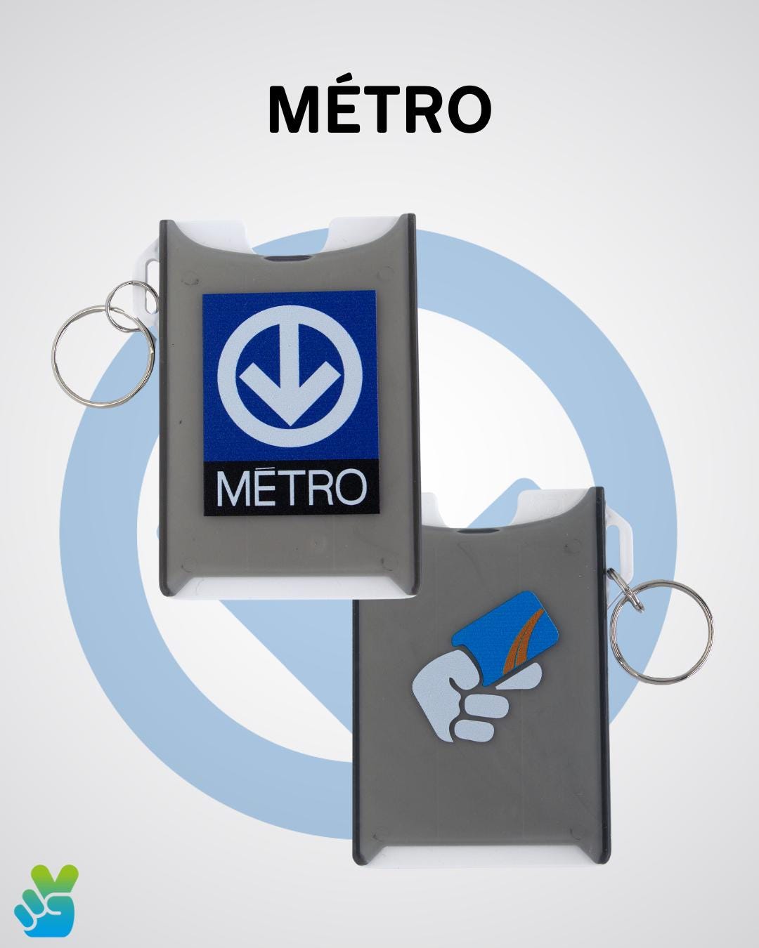 Double Transit Card Holder Keychain Metro and Opus Card Logo montreal ...