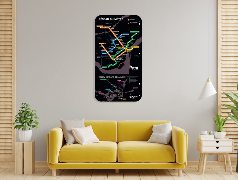 POSTER Montreal STM Metro Map Transit System 2012 Edition - Etsy Australia