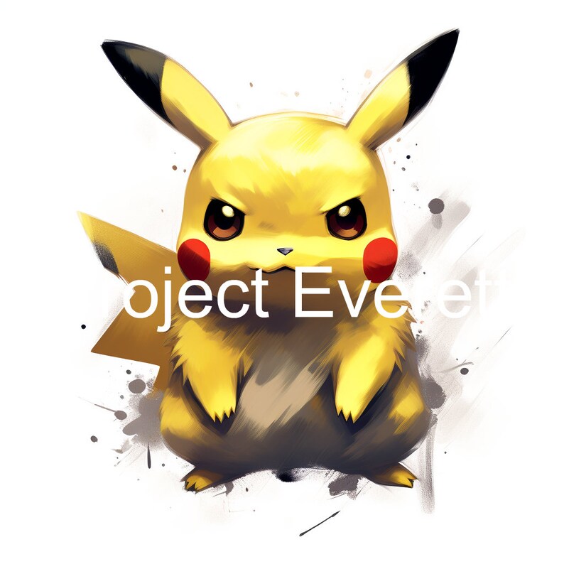 Pikachu-inspired Pop Art Vibrant Anime Design for Mugs, Tees, Canvas ...