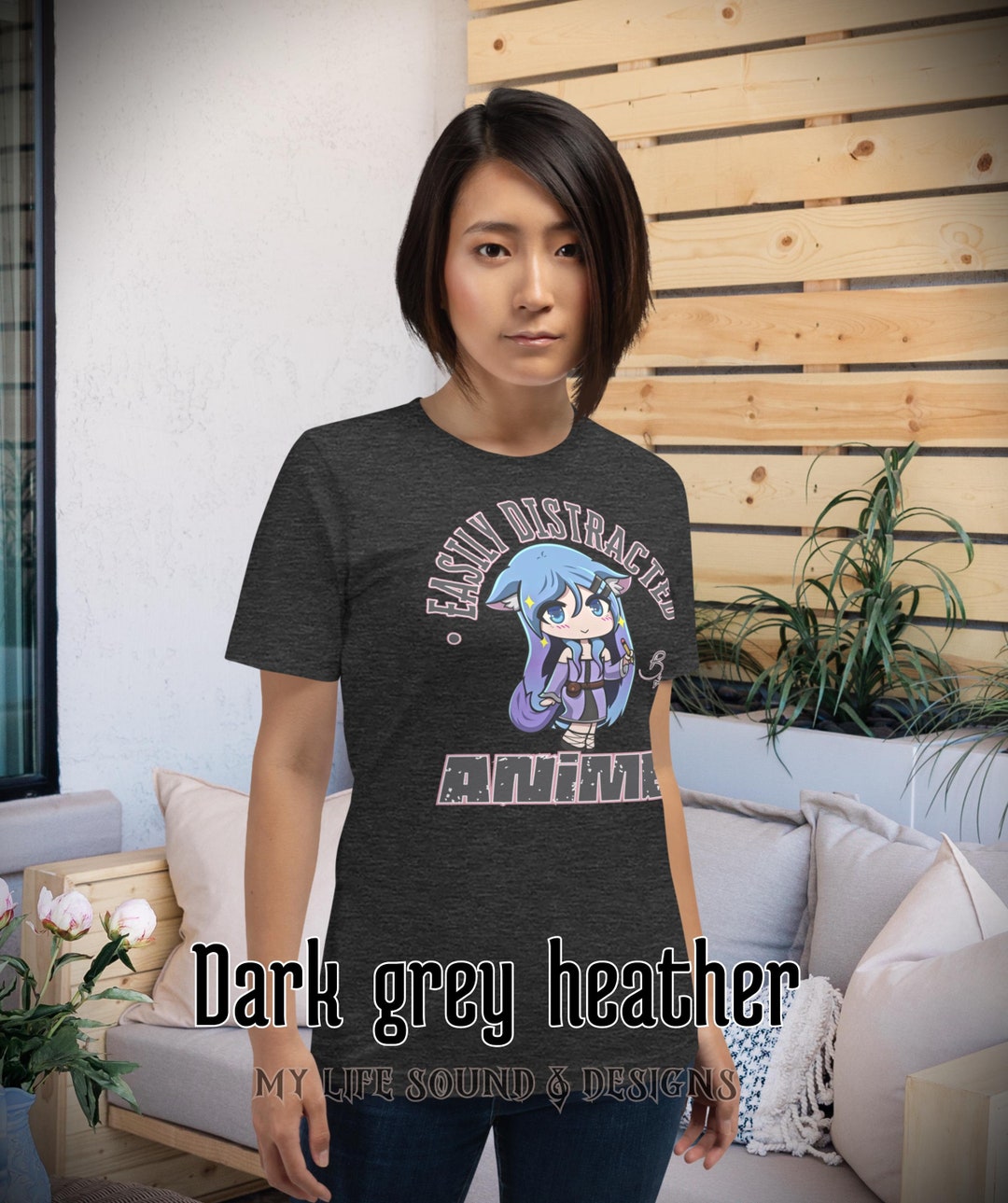 Anime Distracted Shirt Comic Fan Birthday Gift Coquette Phrase on ...