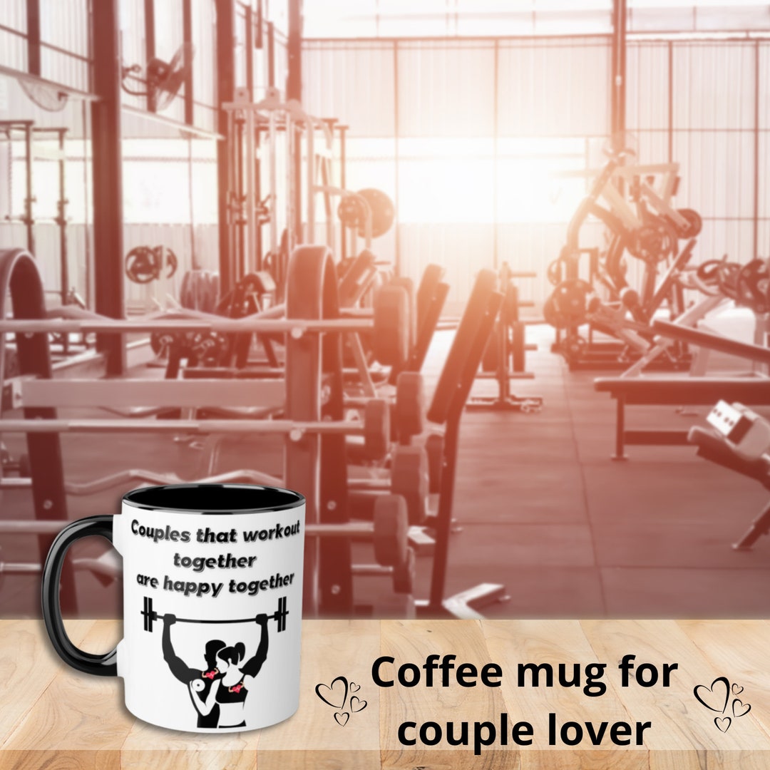 Gym Mugs, 11oz, Couple Gym Mug Gift, Coffee Mug for Gym Lover, Black ...
