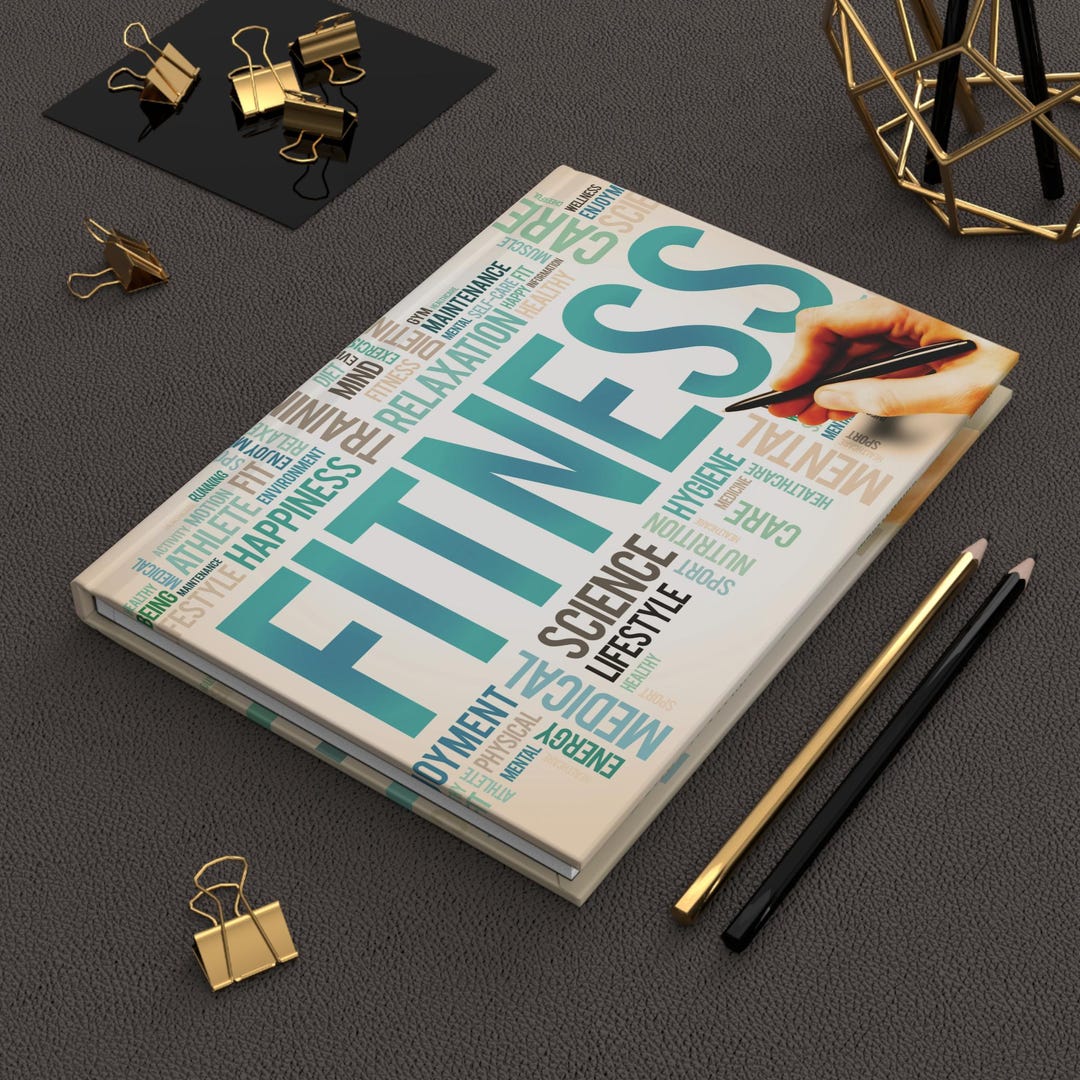 Fitness Planner, Hardcover Journal Matte, Yoga Notebook, Life Style ...