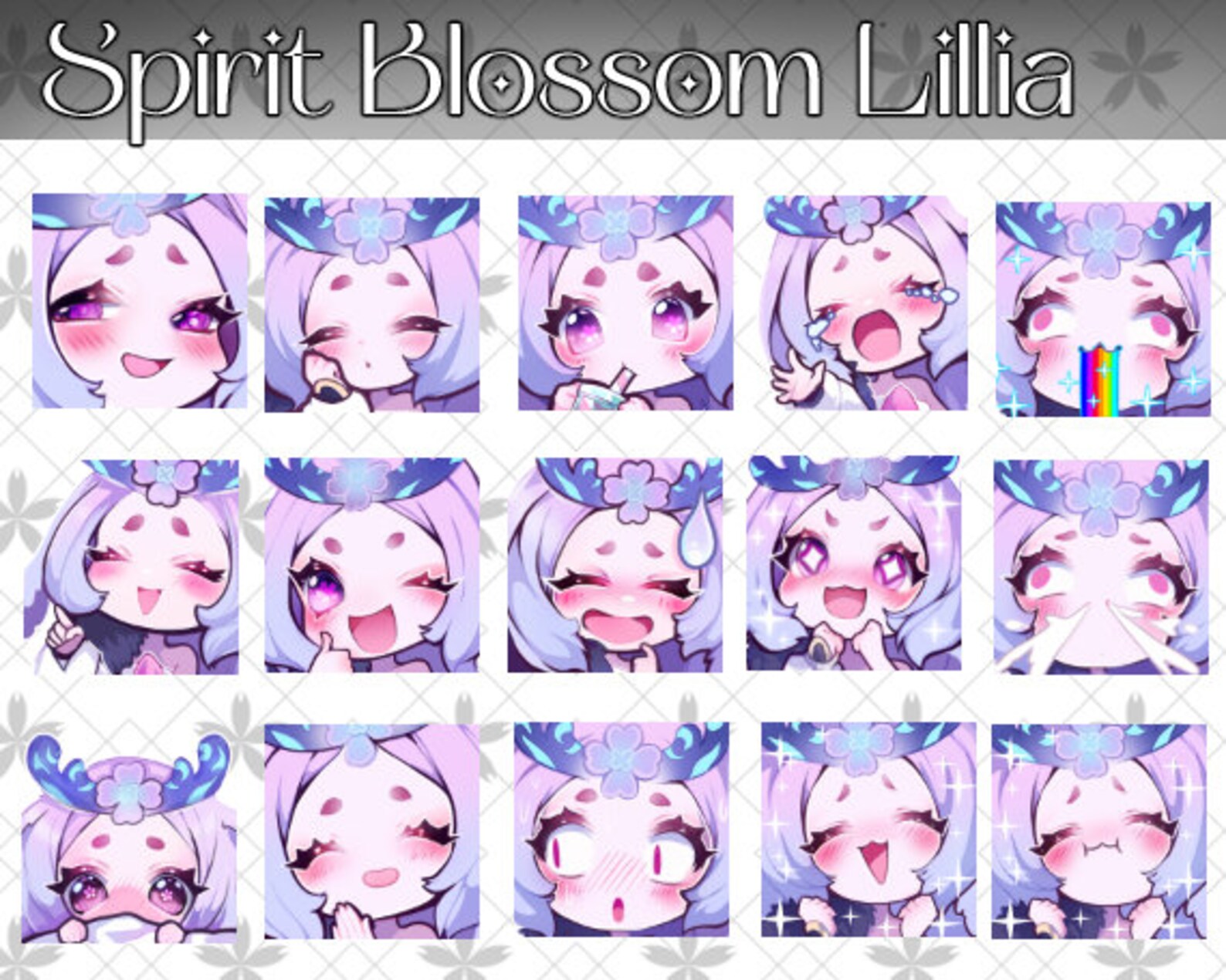 Spirit Blossom Lillia Emotes - League of Legends - Chibi - Etsy
