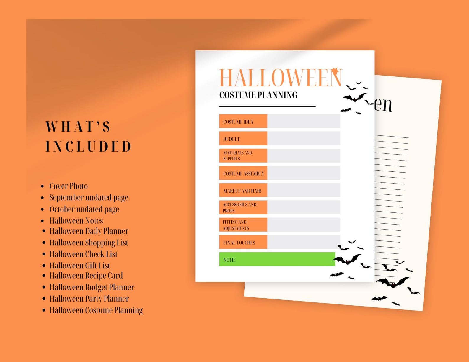 Halloween Digital Planner, Digital Planner, Halloween Planner ...