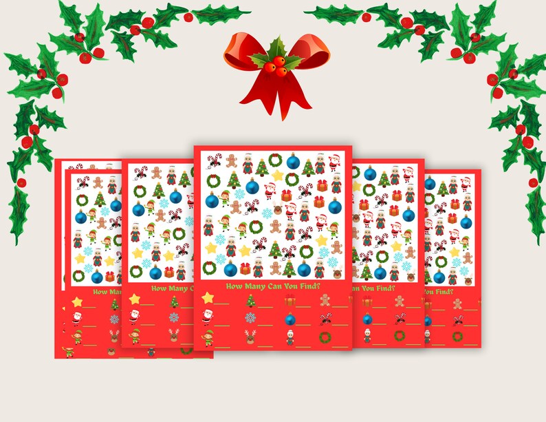 Christmas I Spy Holiday I Spy Fun Christmas Game Christmas - Etsy