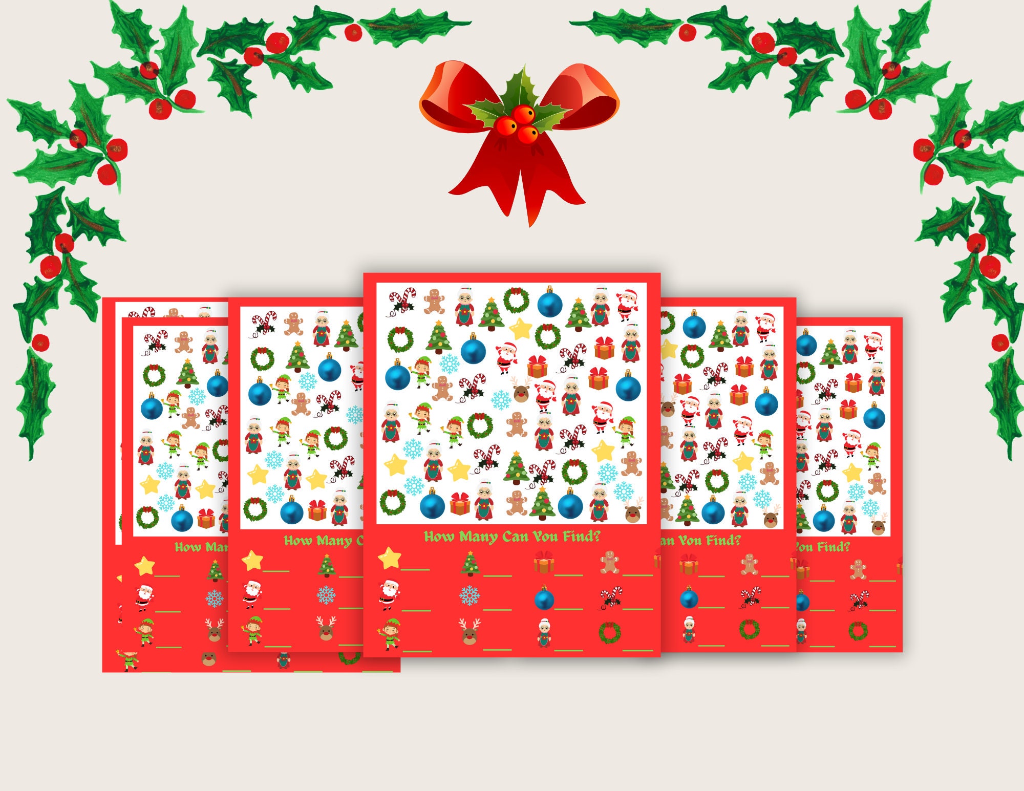 Christmas I Spy Holiday I Spy Fun Christmas Game Christmas - Etsy