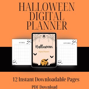 Halloween Digital Planner, Digital Planner, Halloween Planner ...