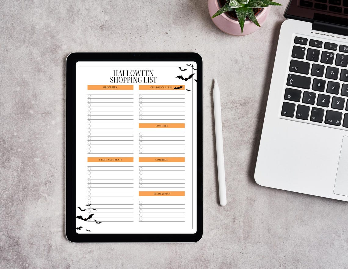 Halloween Digital Planner, Digital Planner, Halloween Planner ...