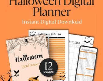 Halloween Digital Planner, Digital Planner, Halloween Planner ...