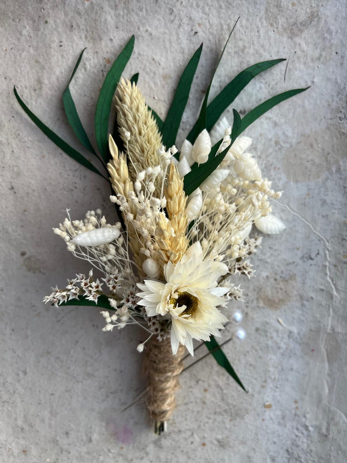 Rustic Boho Wedding Dried Flower Buttonhole Boutonniere - Etsy