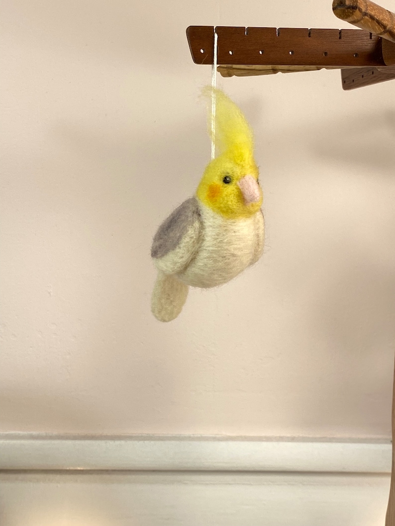 Needle Felted Cockatiel Ornament - Etsy
