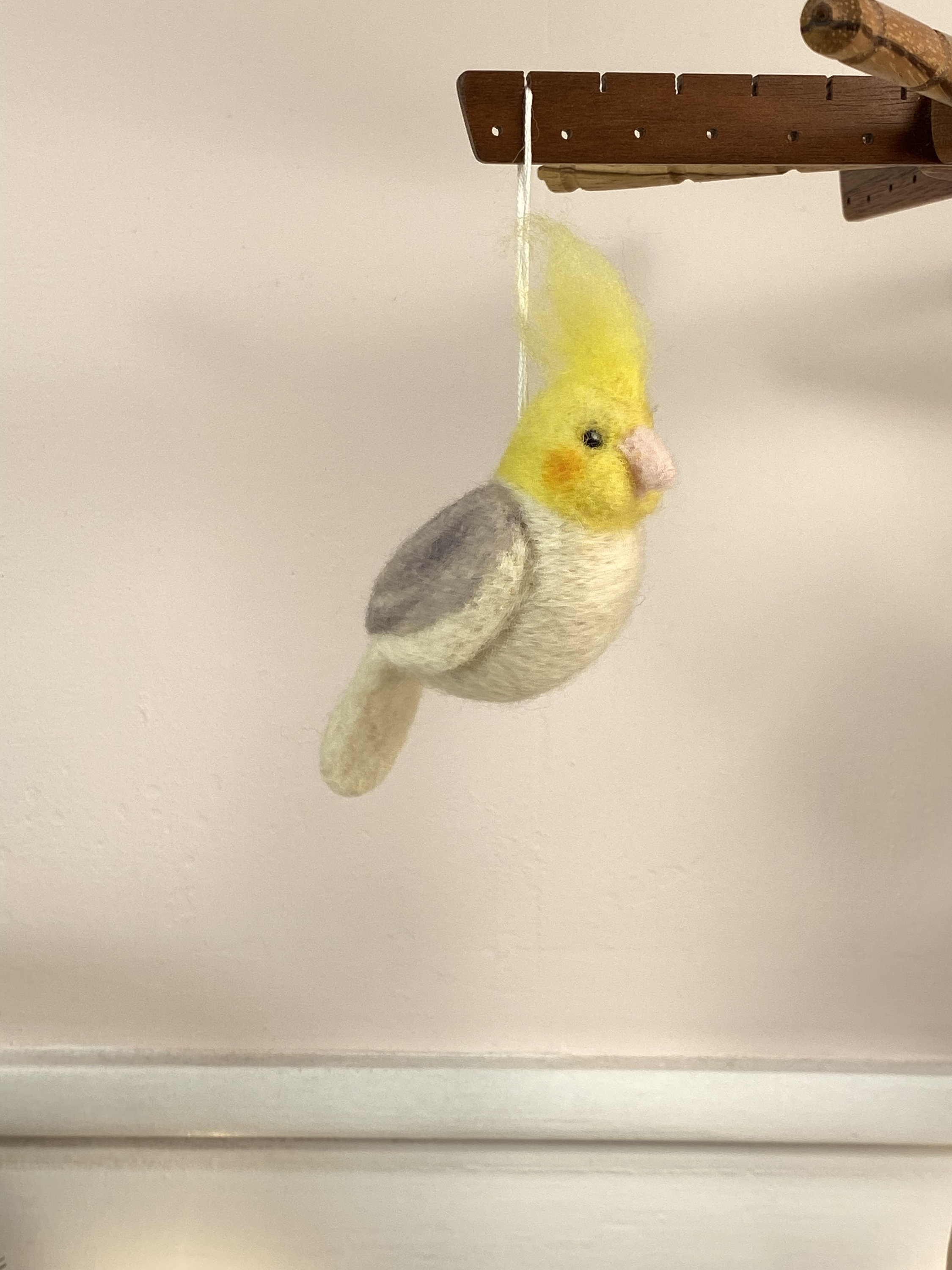Needle Felted Cockatiel Ornament - Etsy