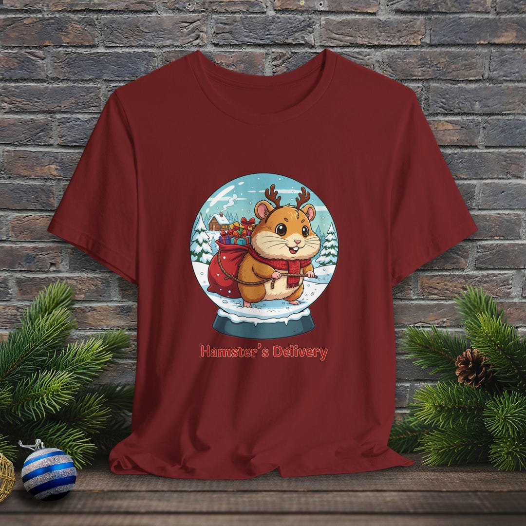 Christmas Hamster Shirt, Merry Christmas Tee, Animal Lover Shirt, Xmas ...