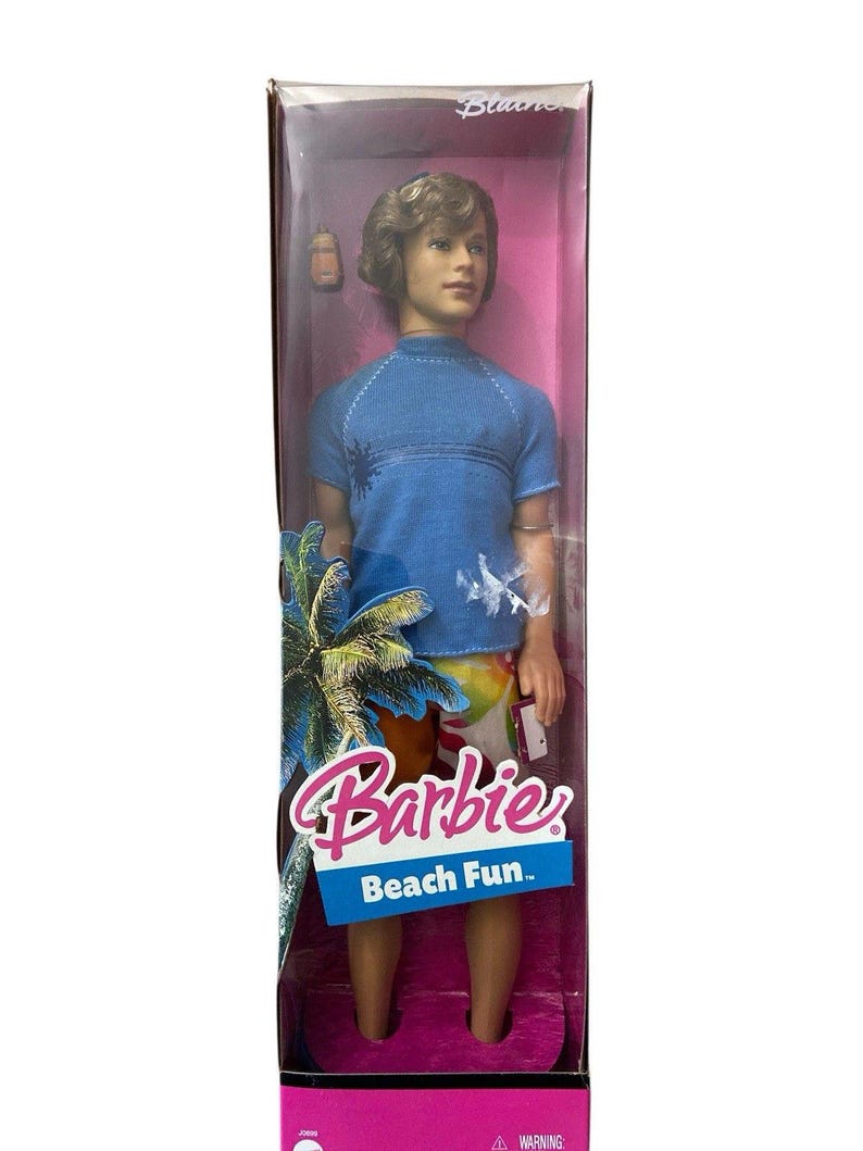 Barbie Beach Fun Blaine Doll Mattel 2000s Ken Friend Surfer Edition New ...