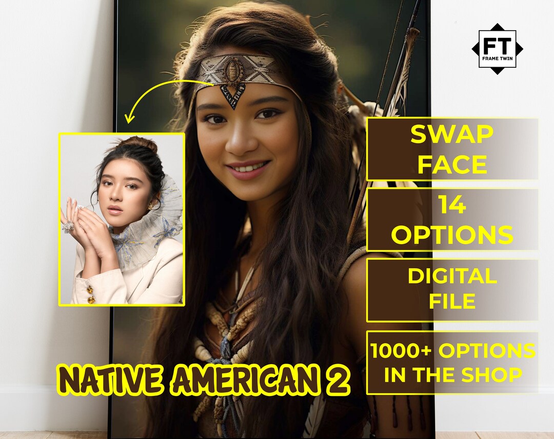 Native American Portrait Native American Part 2 Personalized Canvas ...