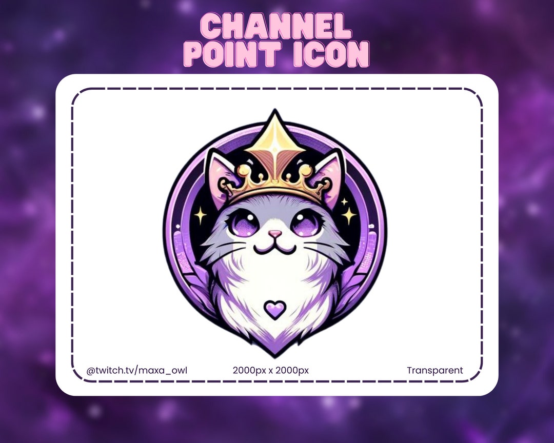 Cat Channel Point Icon - Twitch | Cat Emote | Twitch Youtube Discord ...