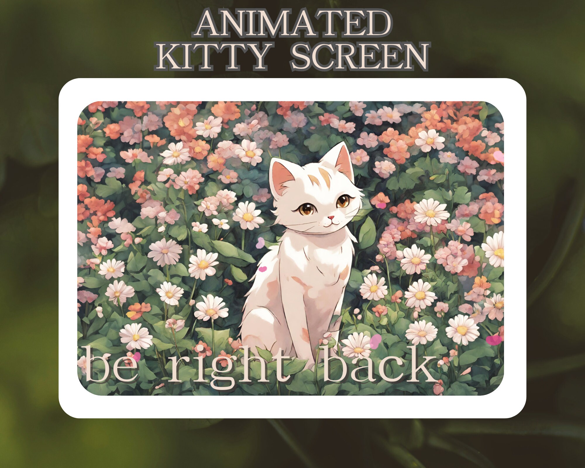 3x Little Kitty Animated Twitch Screens | Anime Cat | Vtuber Asset ...