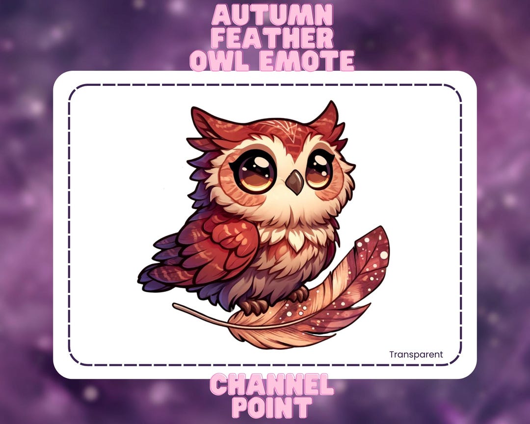 Autumn Feather Owl Emote Twitch Owl Emote Twitch Youtube Discord Emote ...