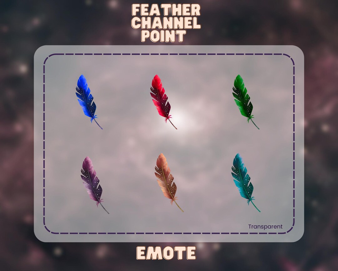6x Feather Icons All the Feathers Channel Point Icon Emote - Etsy