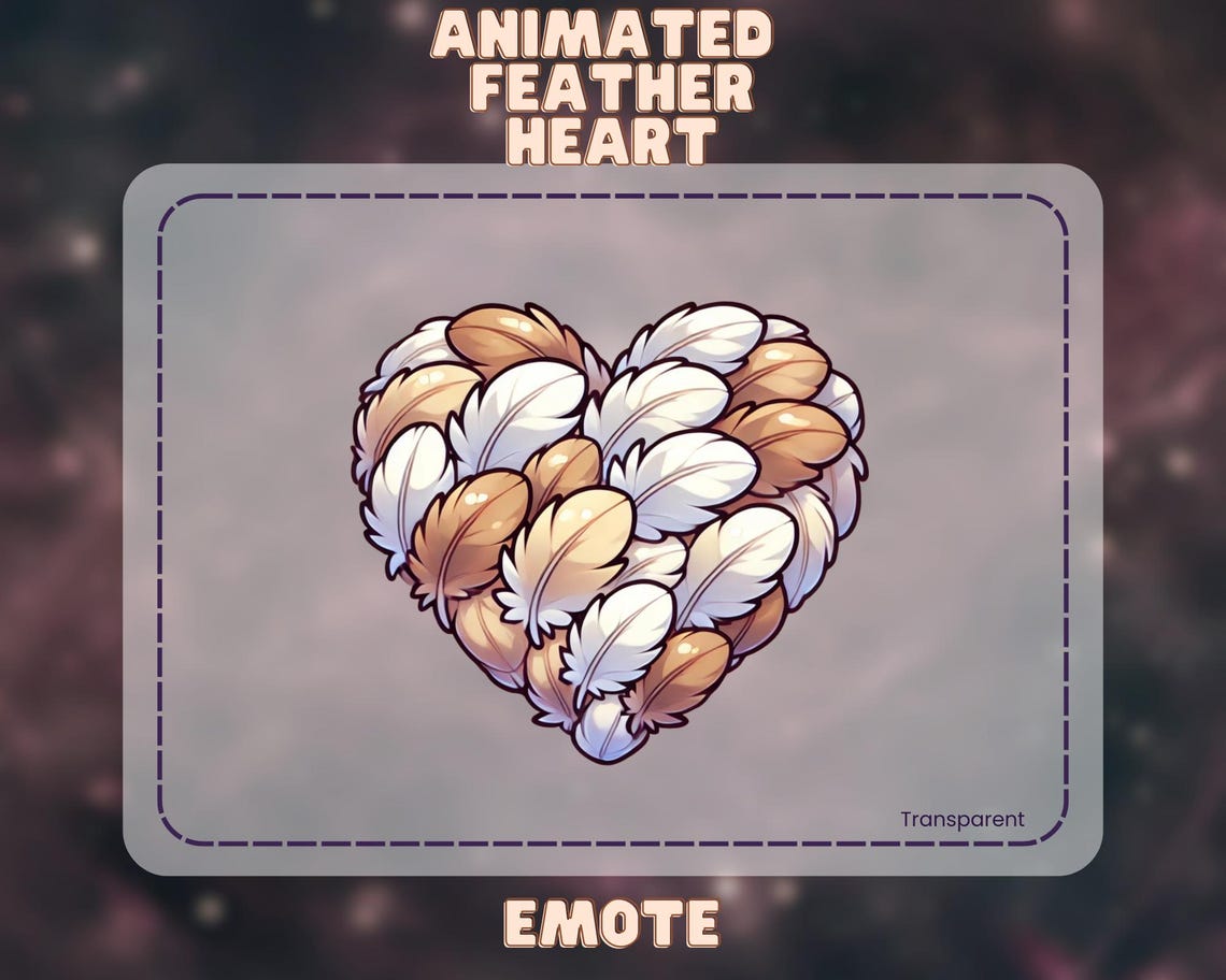 ANIMATED + STATIC Owl Feather Heart | Owl Emote | Twitch Discord ...