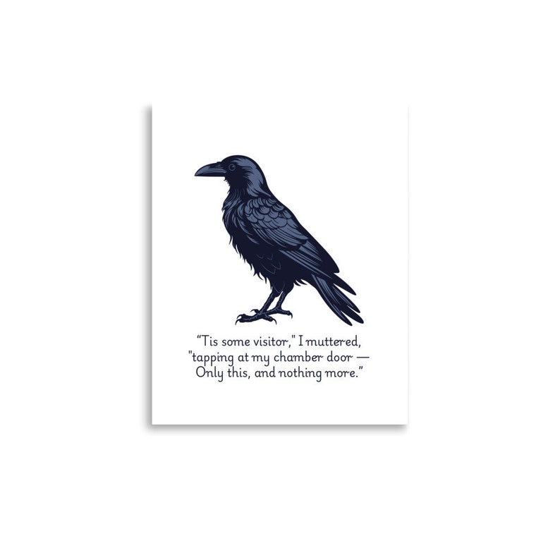 Edgar Allan Poe Poster the Raven – Gothic Literary Art Print – Wall ...