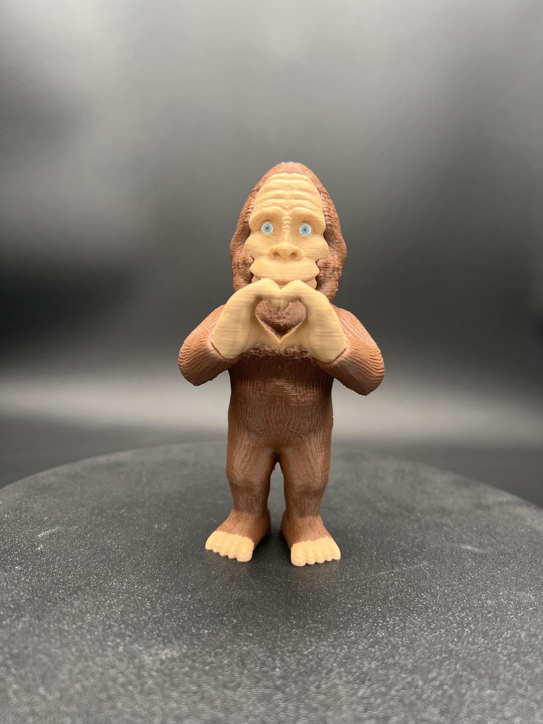 3D Printed Bigfoot Figurine – Heart Hands Valentine's Gift - Etsy